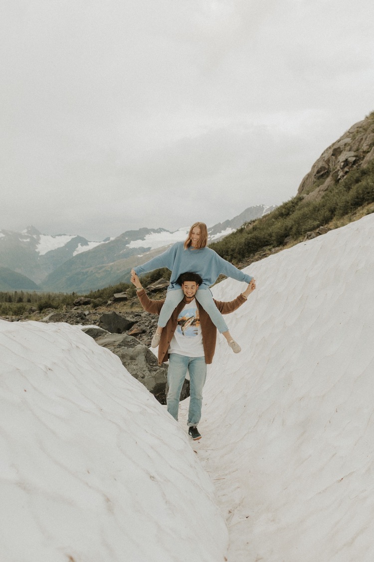 Wild Alaska Glacier Couple Session - brookenalani.com
