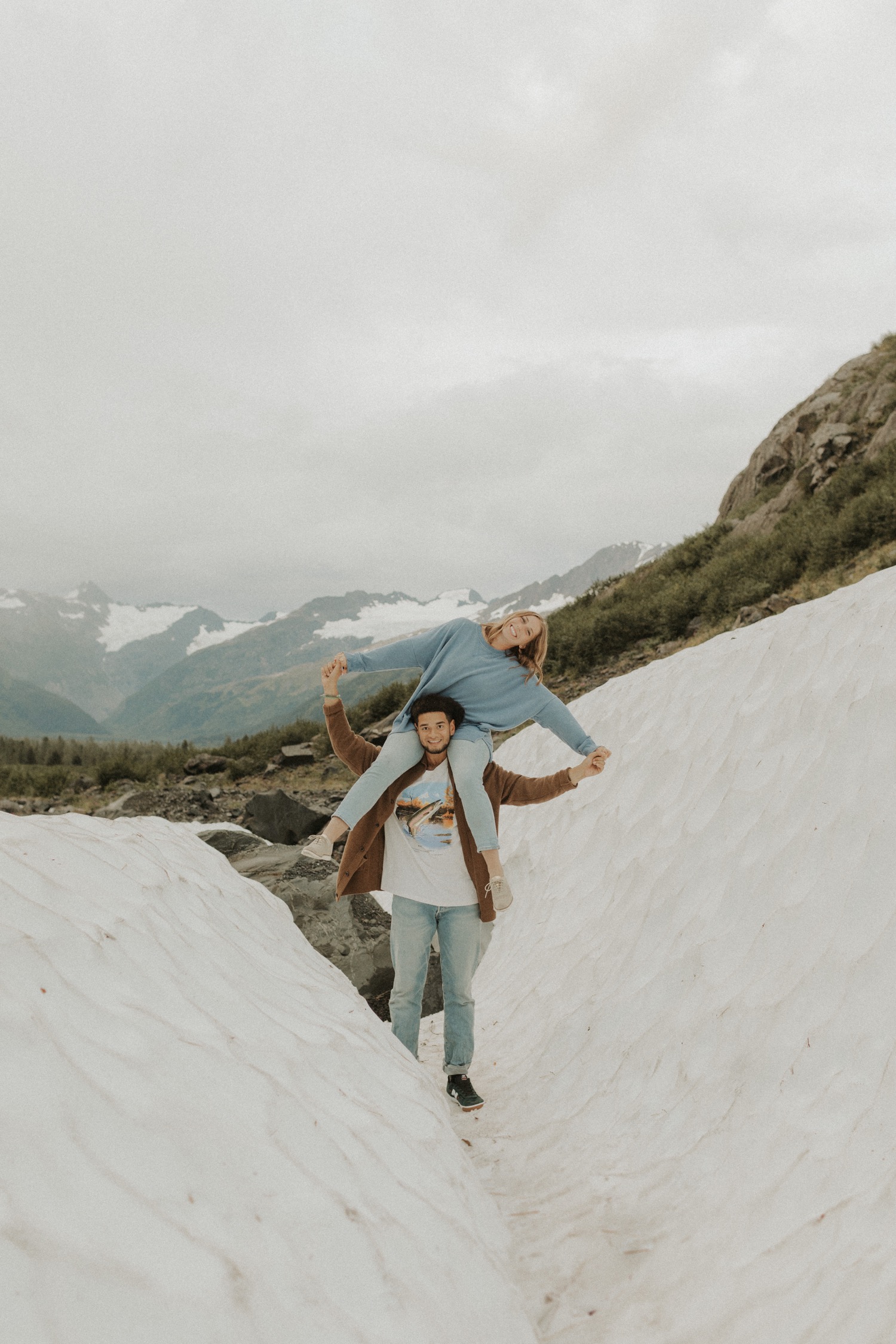 Wild Alaska Glacier Couple Session - brookenalani.com