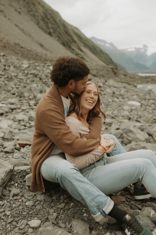 Wild Alaska Glacier Couple Session - brookenalani.com