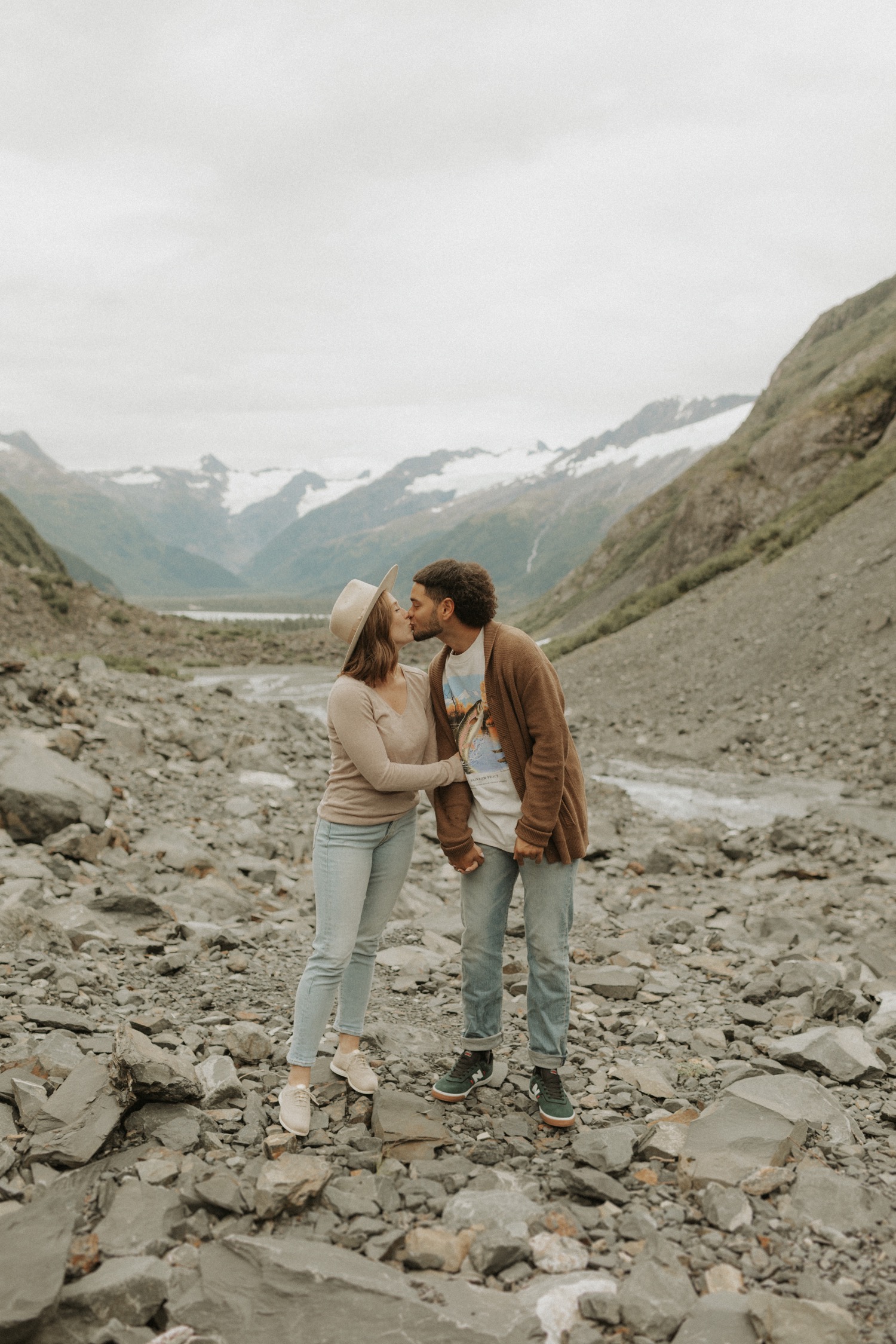 Wild Alaska Glacier Couple Session - brookenalani.com