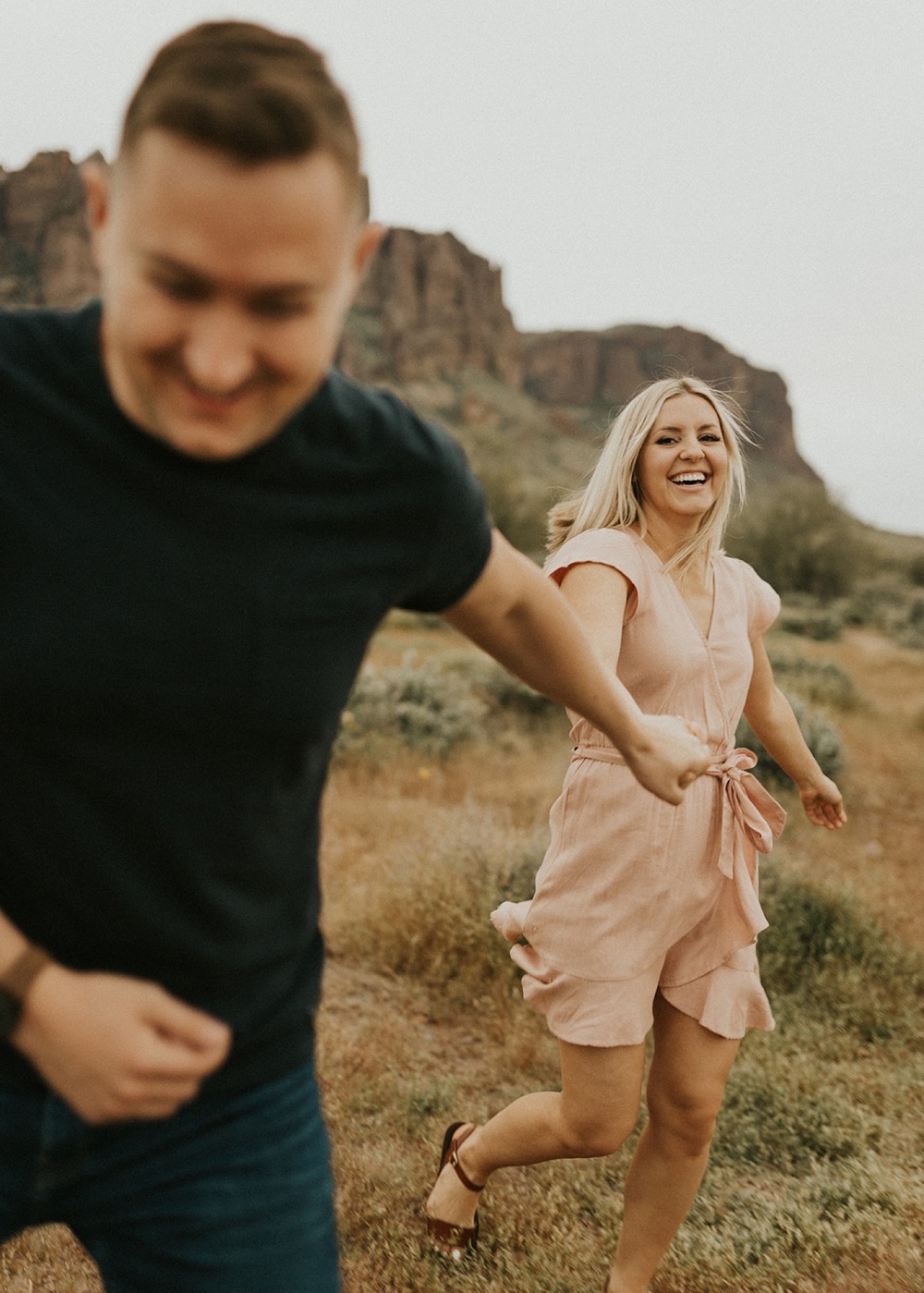 Moody Spring Engagement at Supersition Mountains | Leslie + Jordan ...