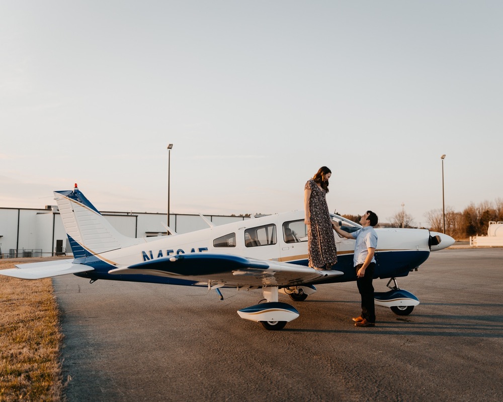 Charlotte-Monroe Executive Airport Engagement Session // Carter + Alec ...
