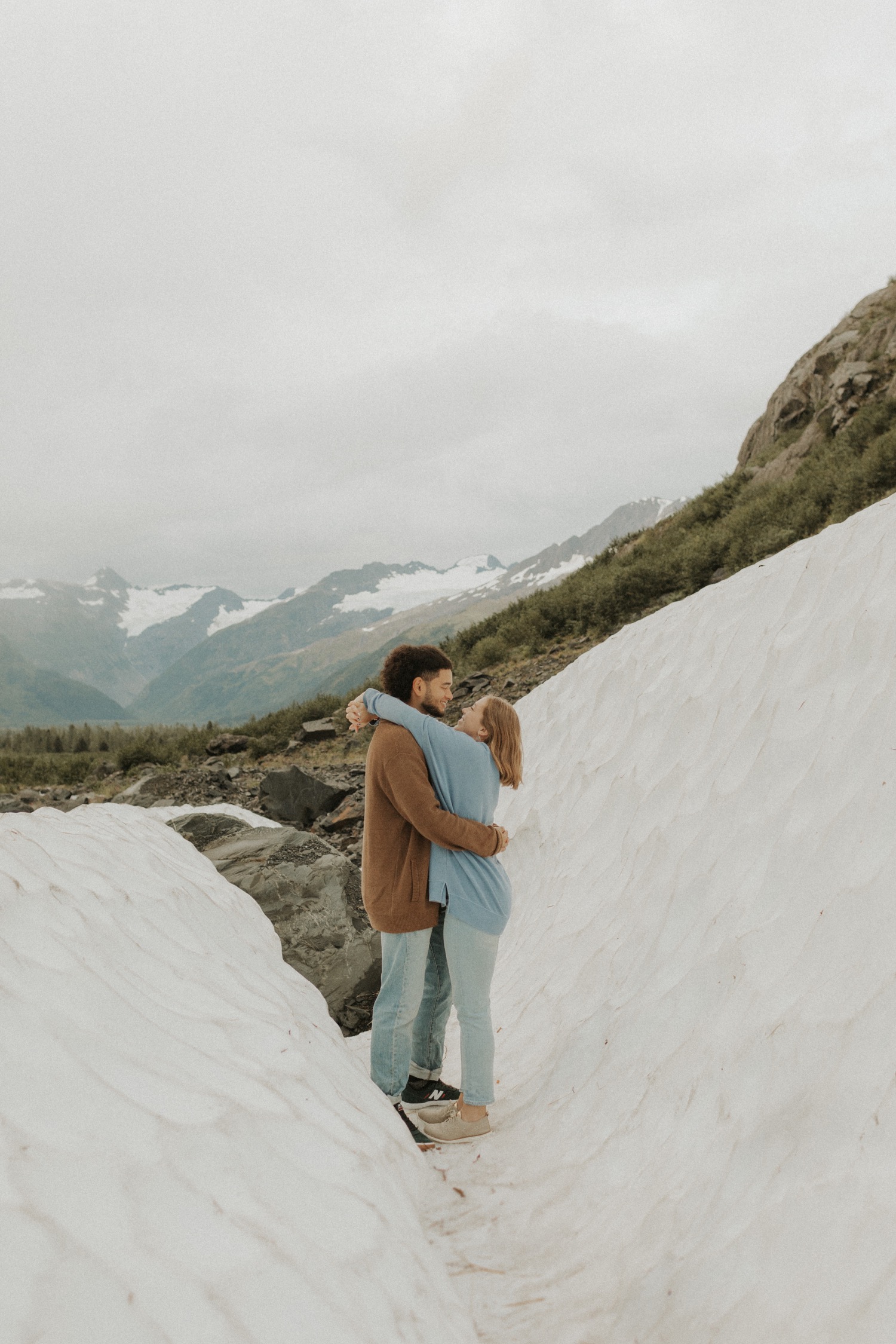 Wild Alaska Glacier Couple Session - brookenalani.com