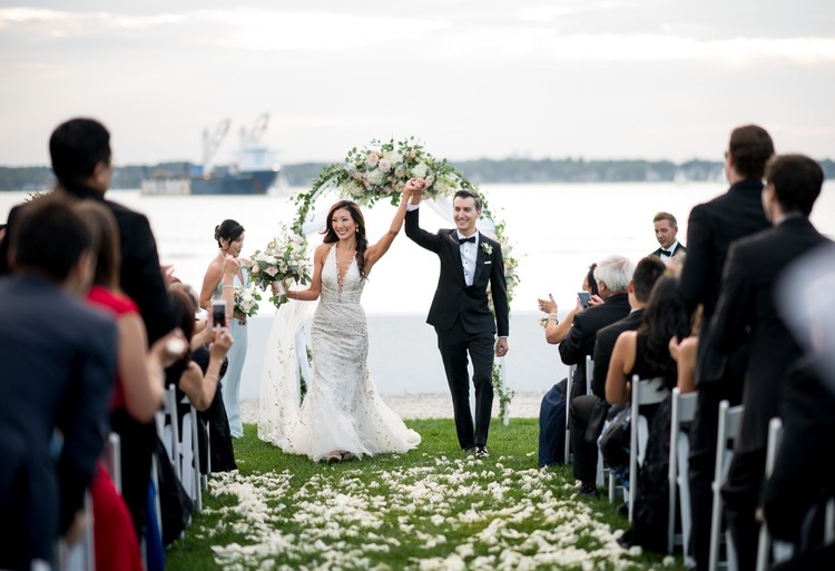 Newport Goat Island Wedding Elegant Wedding On Goat Island