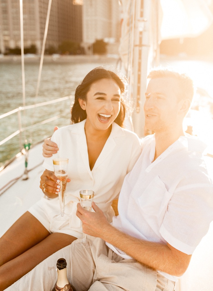 Chicago Sailboat Engagement Shoot - Cassie Howard Photography