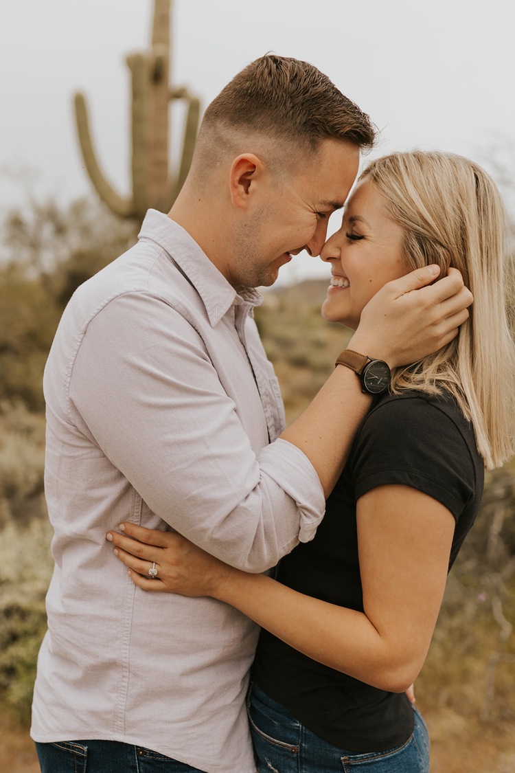 Moody Spring Engagement at Supersition Mountains | Leslie + Jordan ...