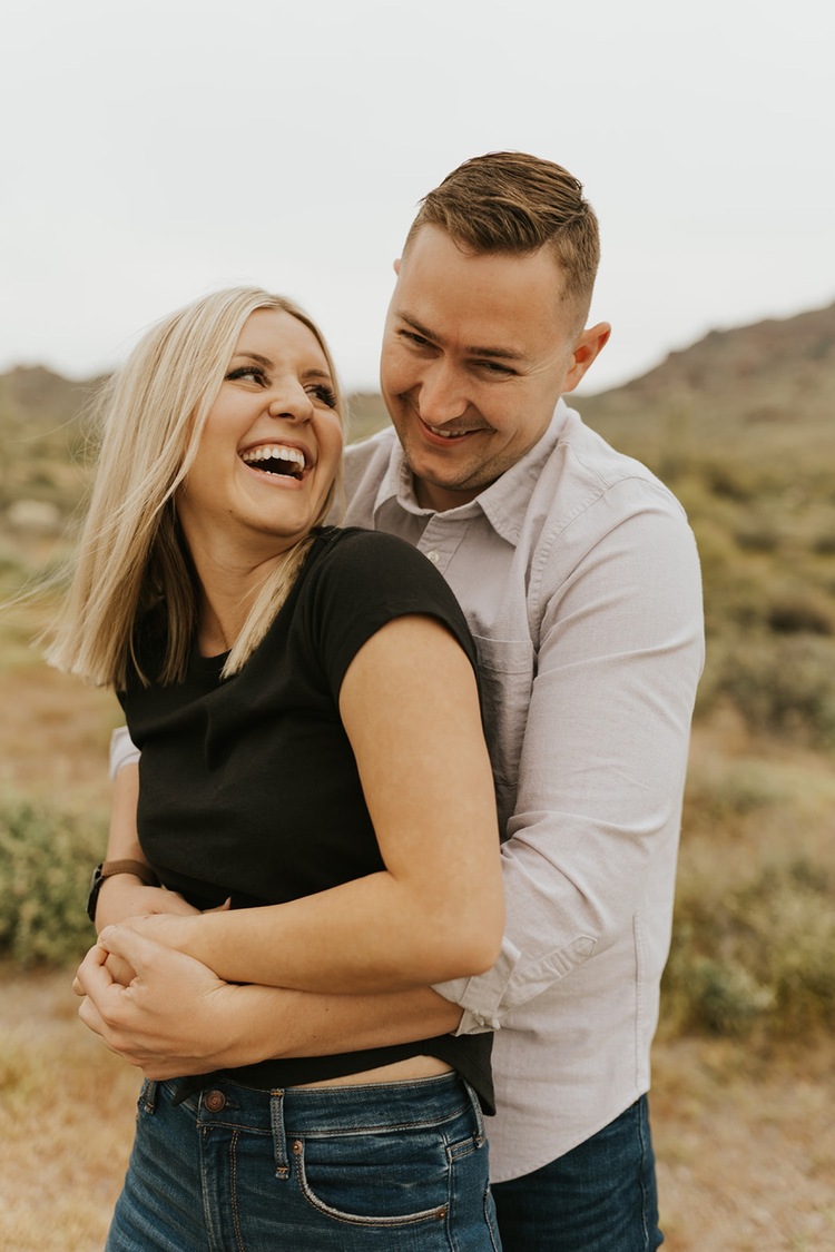 Moody Spring Engagement at Supersition Mountains | Leslie + Jordan ...