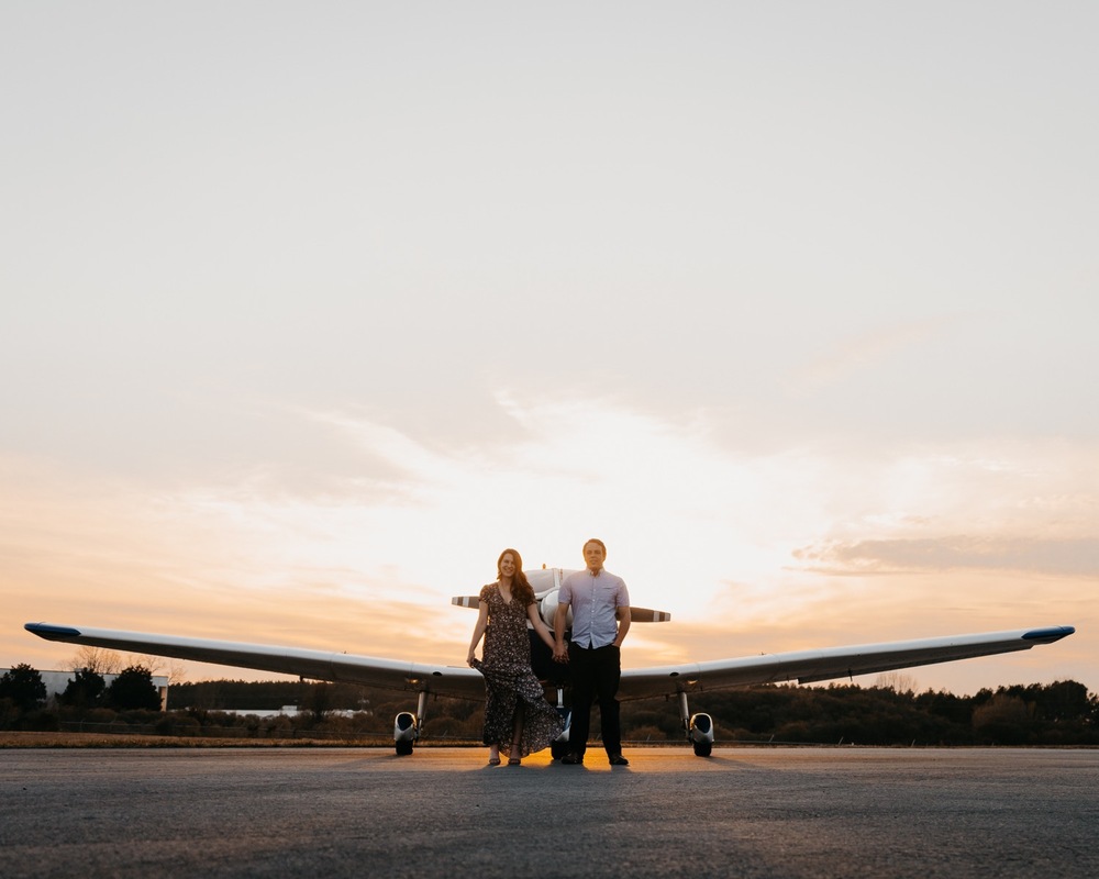 Charlotte-Monroe Executive Airport Engagement Session // Carter + Alec ...