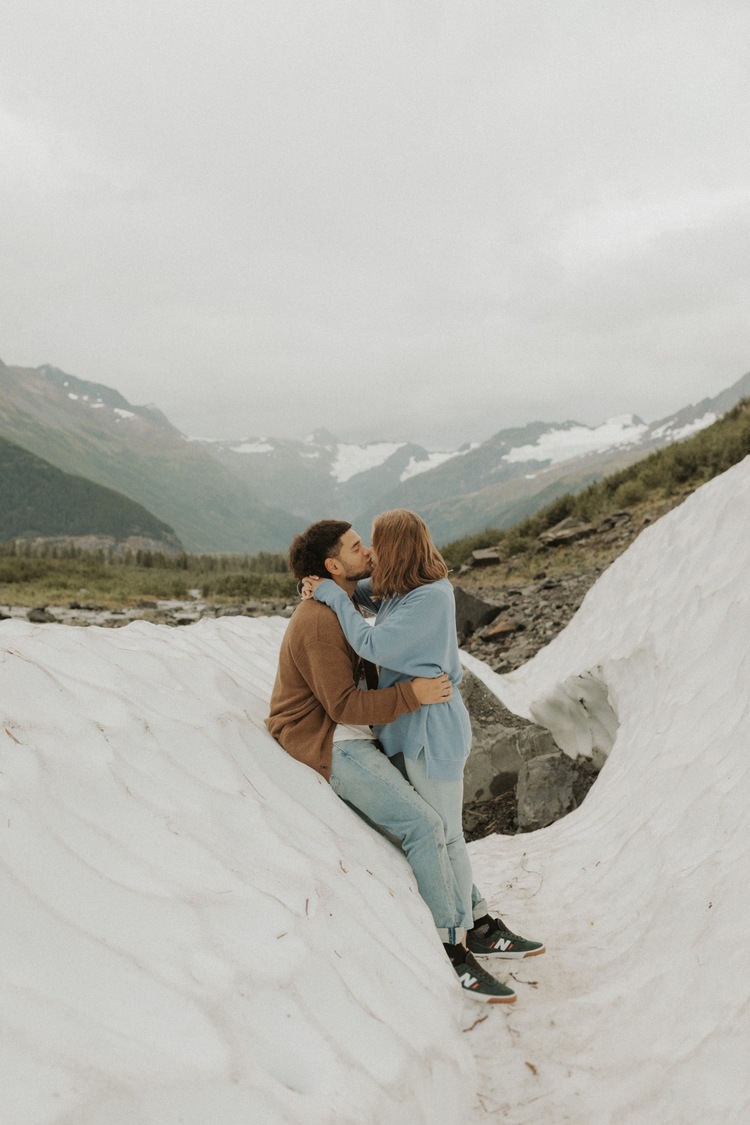 Wild Alaska Glacier Couple Session - brookenalani.com